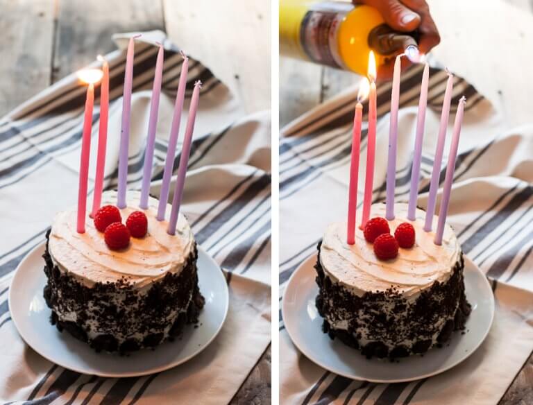 Vegan Vanilla, Raspberry, & Oreo Cake